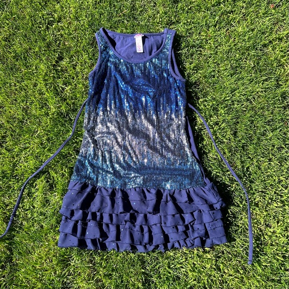Justice | Dresses | Justice Sequin Blue Dress For Girls | Poshmark